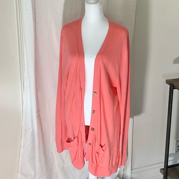 MICHAEL Michael Kors | Sweaters | Michael Kors Coral Cardigan With Gold ...